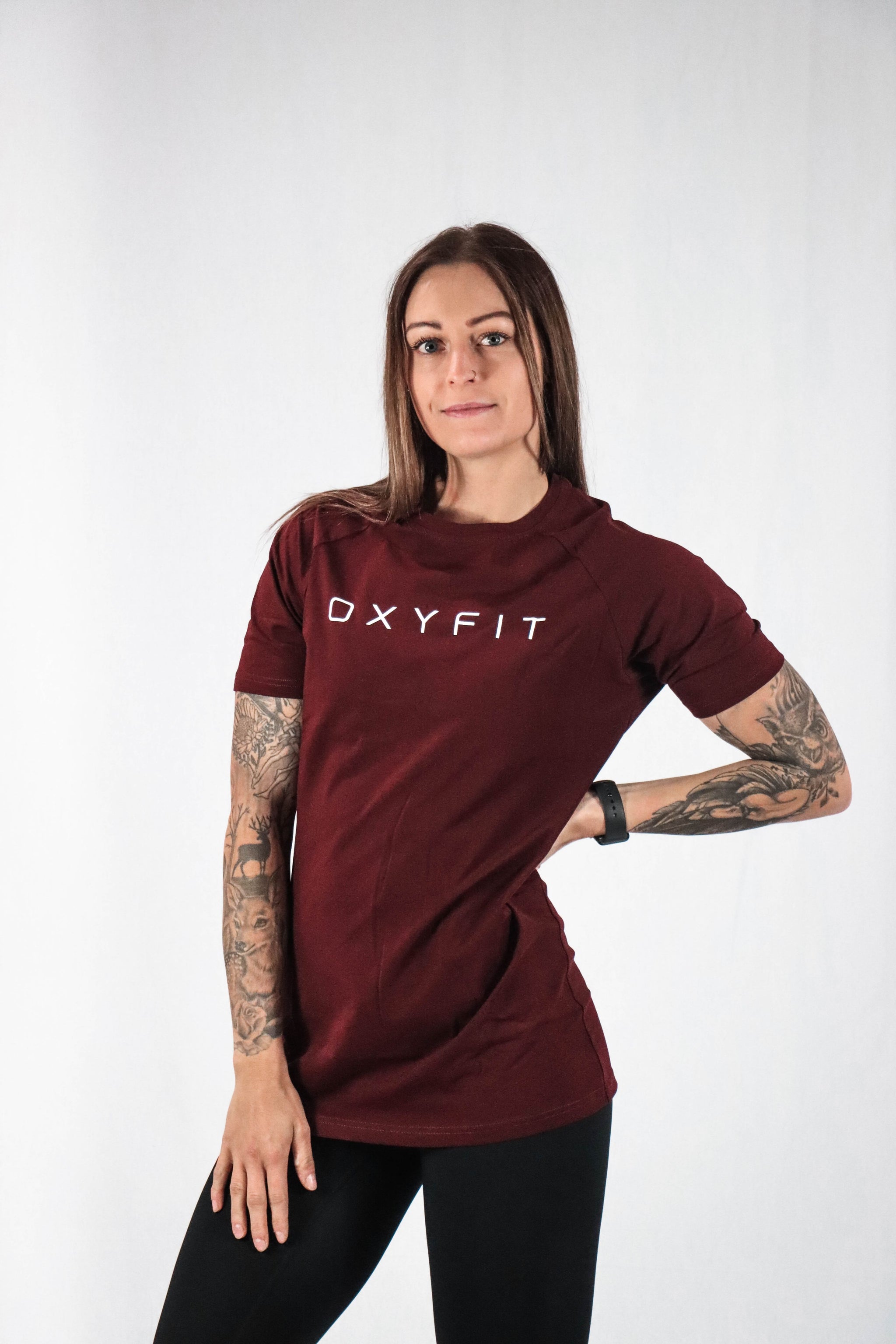 Oxyfit Womens Icon T-Shirt | Maroon