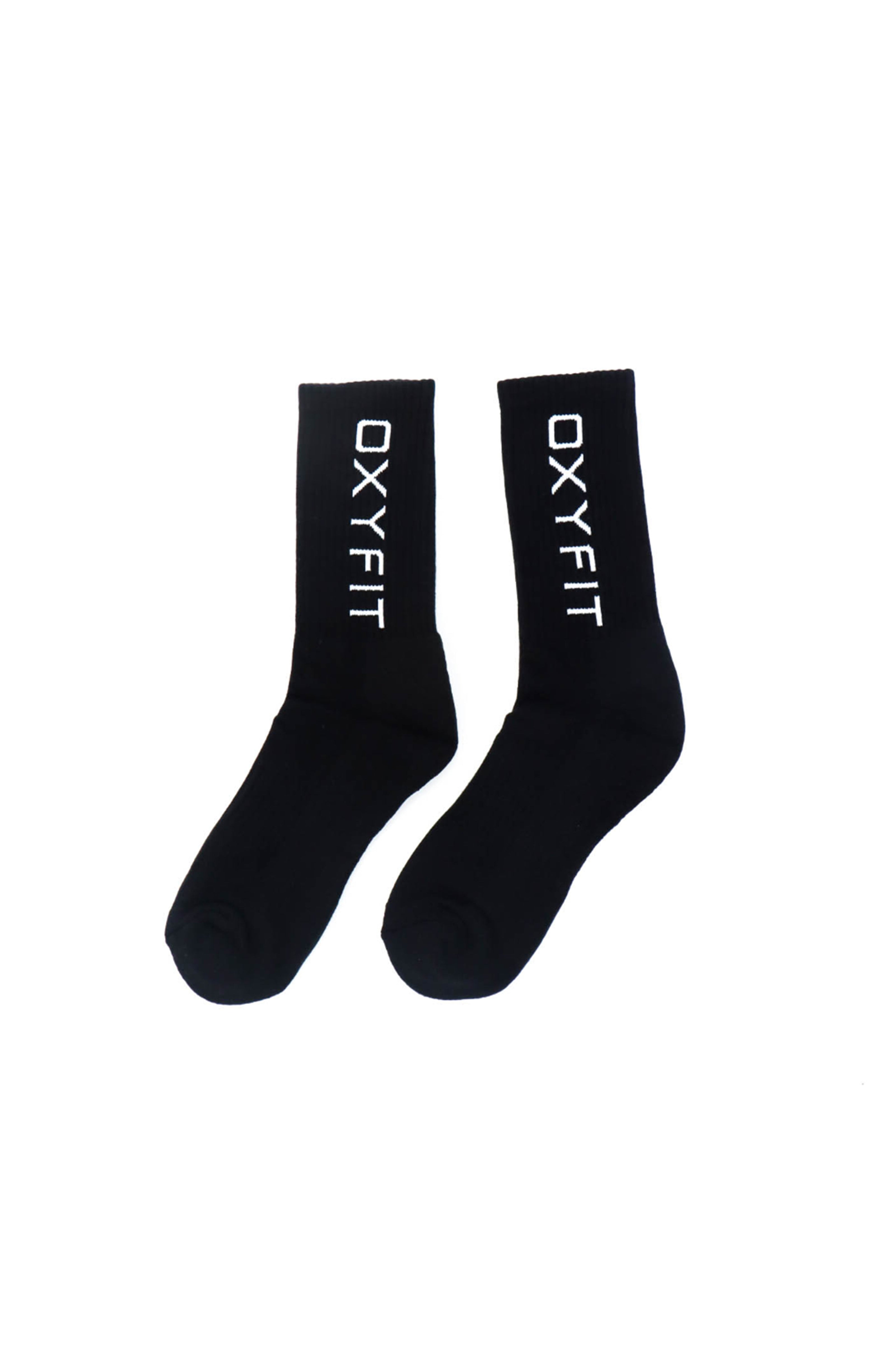 Oxyfit Unisex Crew Socks | Black Gym Socks New Zealand | Oxyfit