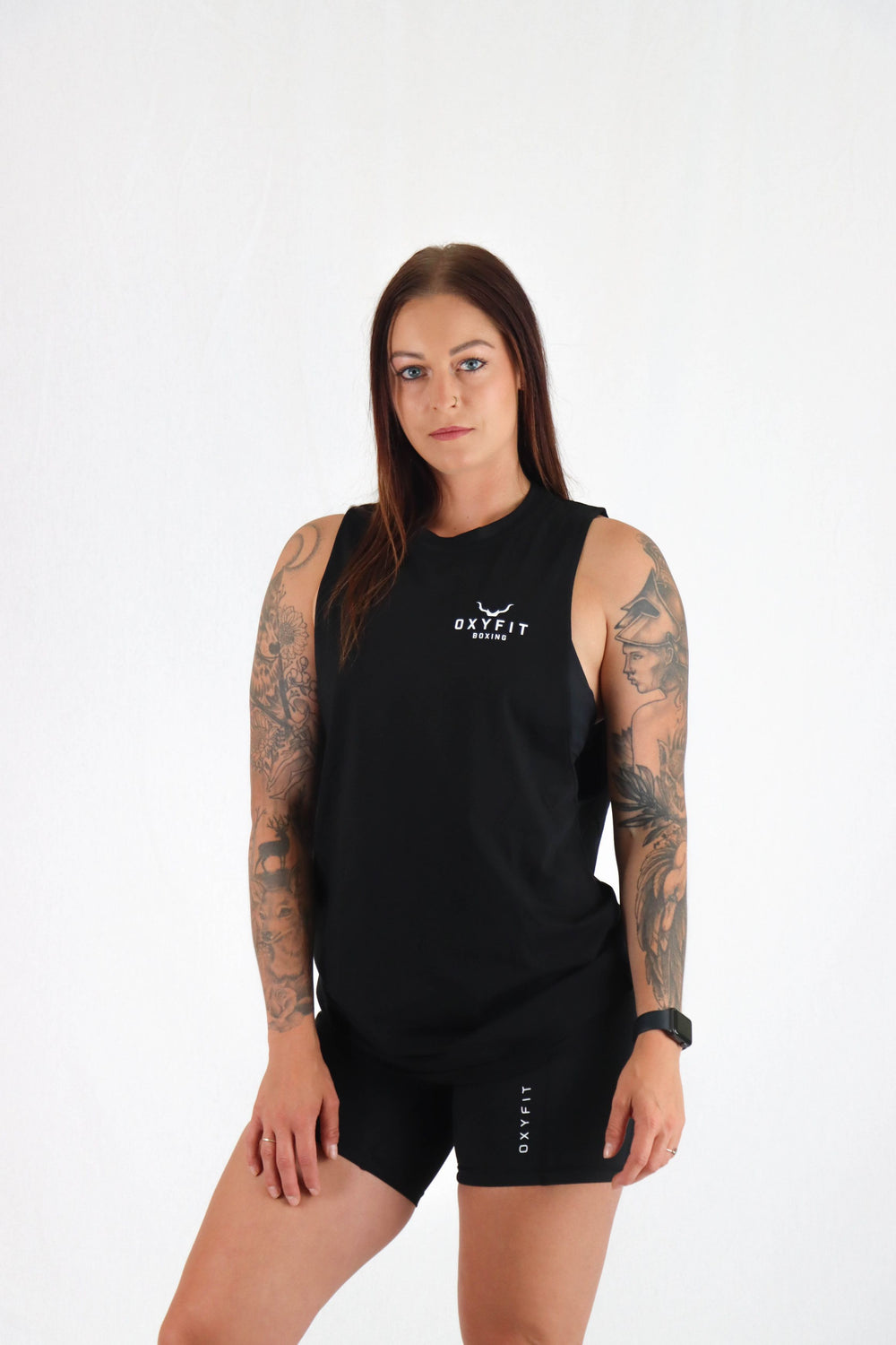 Oxyfit Womens Mercenary Boxing Tank | Womens Black Boxing Singlet
