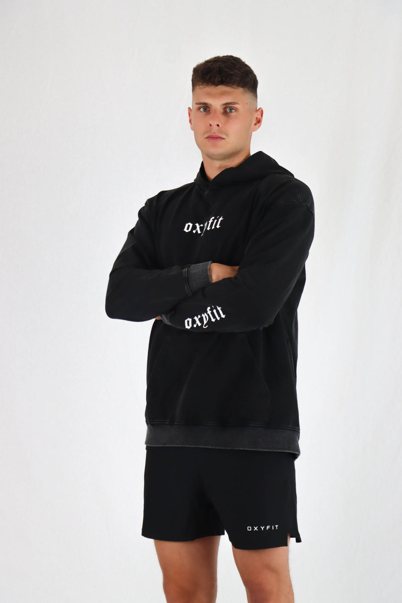 Oxyfit Mens Vintage Relaxed Fit Nostalgia Hoodie | Faded & Washed